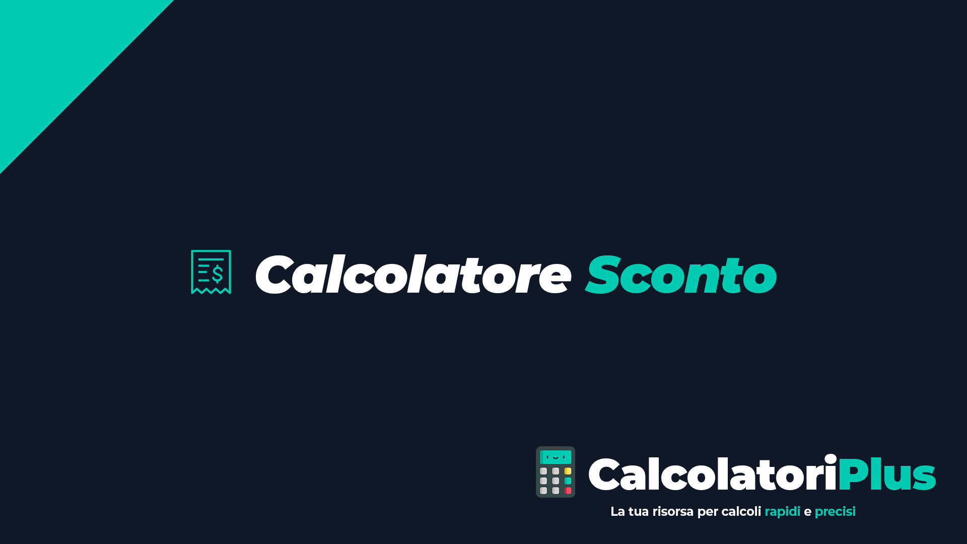 Calcola Sconto - Calcola il Prezzo Scontato Facilmente